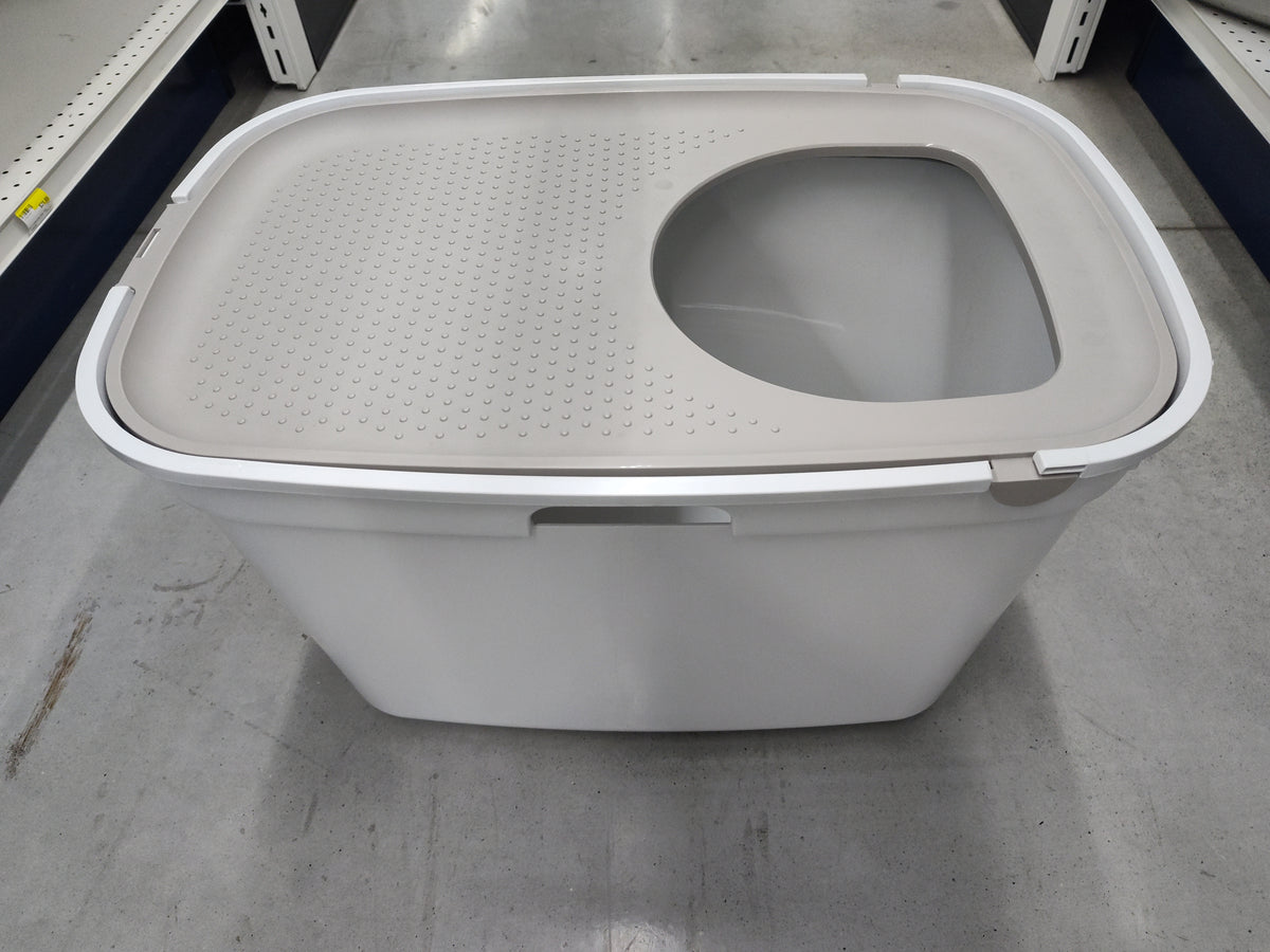 Moderna Top Entry Cat Litter Box - White/Grey – Pettigrew-Online